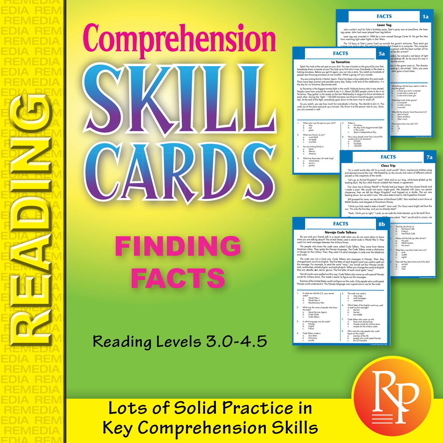 Comprehension Skill Cards - Finding Facts (RL 3.0-4.5)